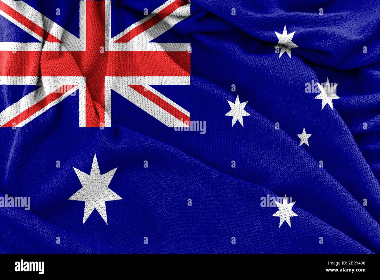 Fabric texture of Australia national flag Stock Photo - Alamy