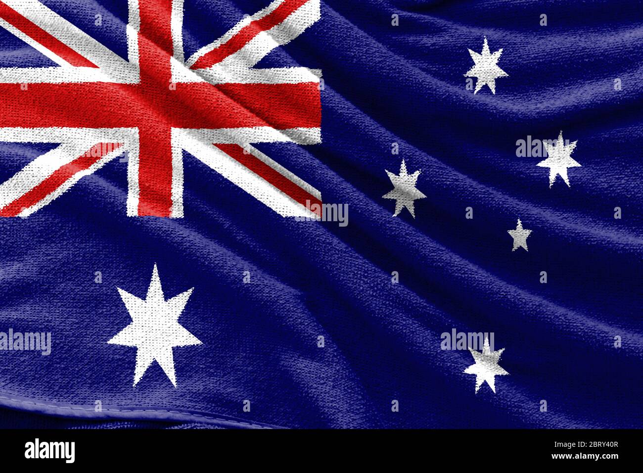 Fabric texture of Australia national flag Stock Photo - Alamy