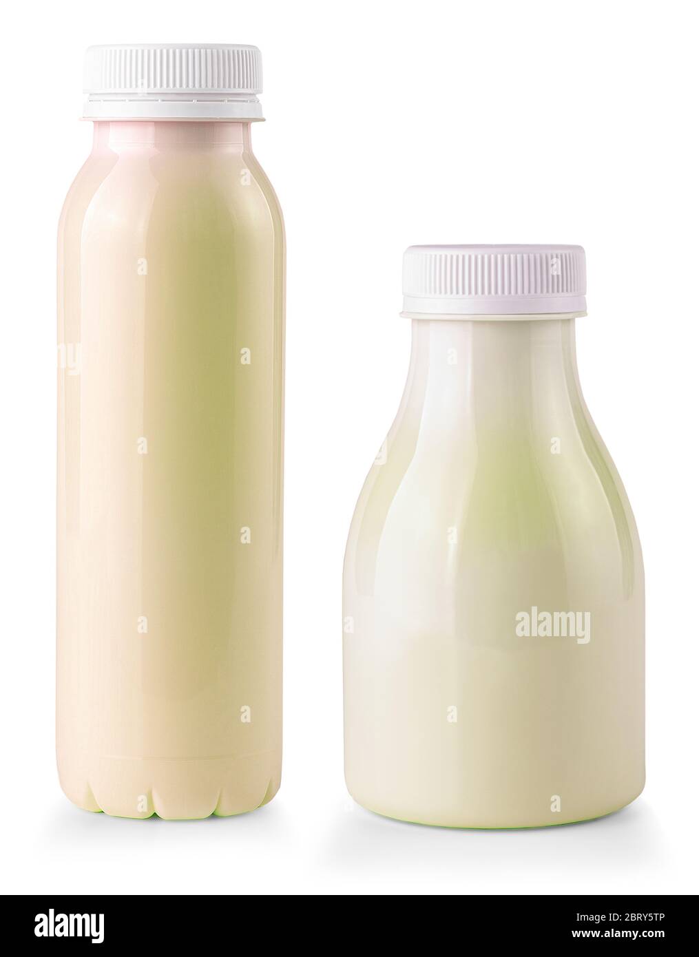 The Fruit yogurt bottles isolated on white backgroung Stock Photo - Alamy
