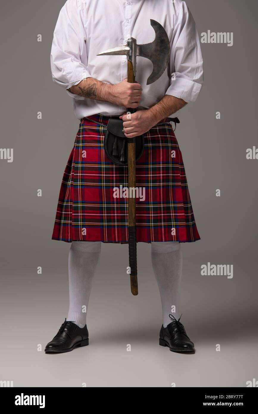 Scottish warrior in kilt hi-res stock photography and images - Alamy