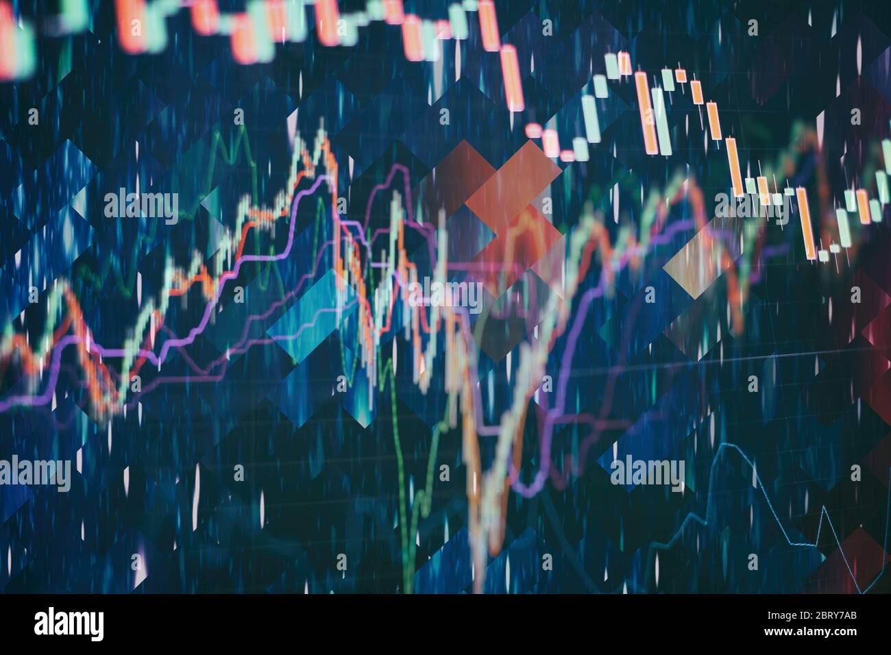 Abstract glowing forex chart interface wallpaper. Investment, trade ...