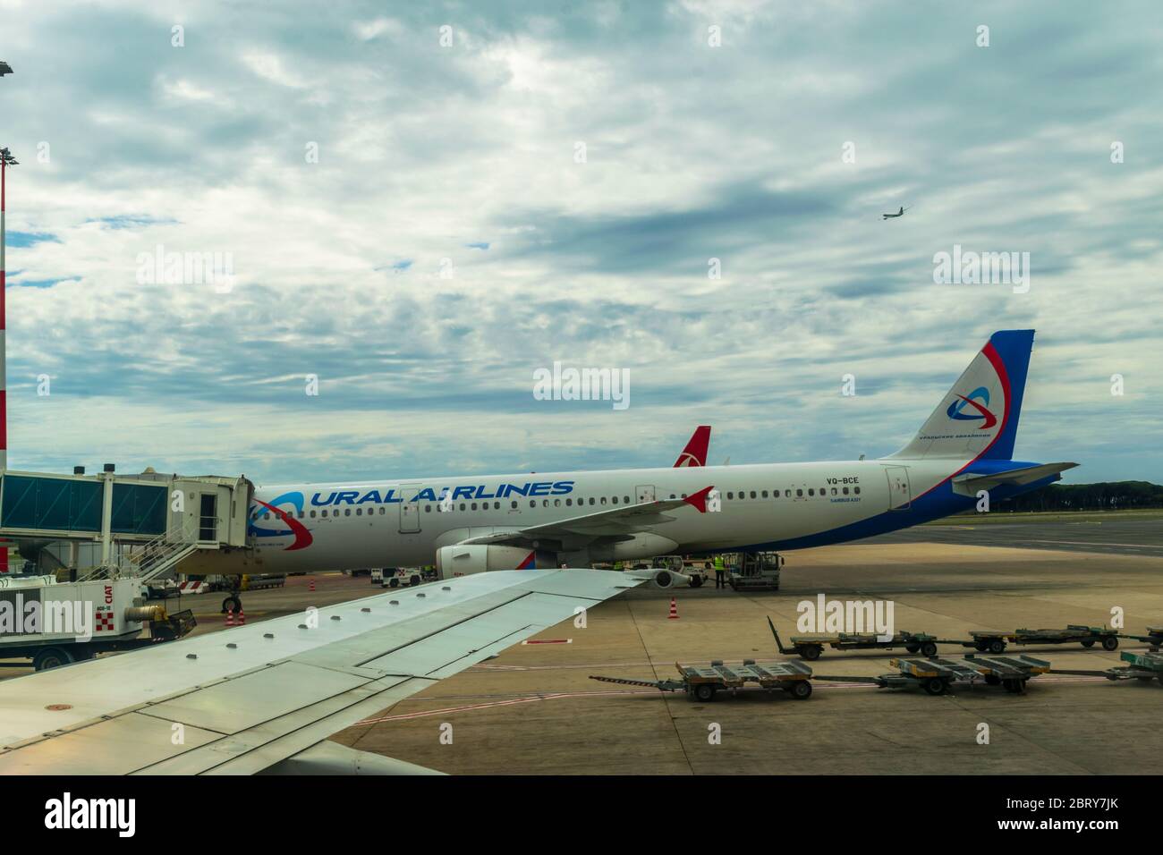 Planes of Different Airlines Stand At Rome, the Fiumicino International ...
