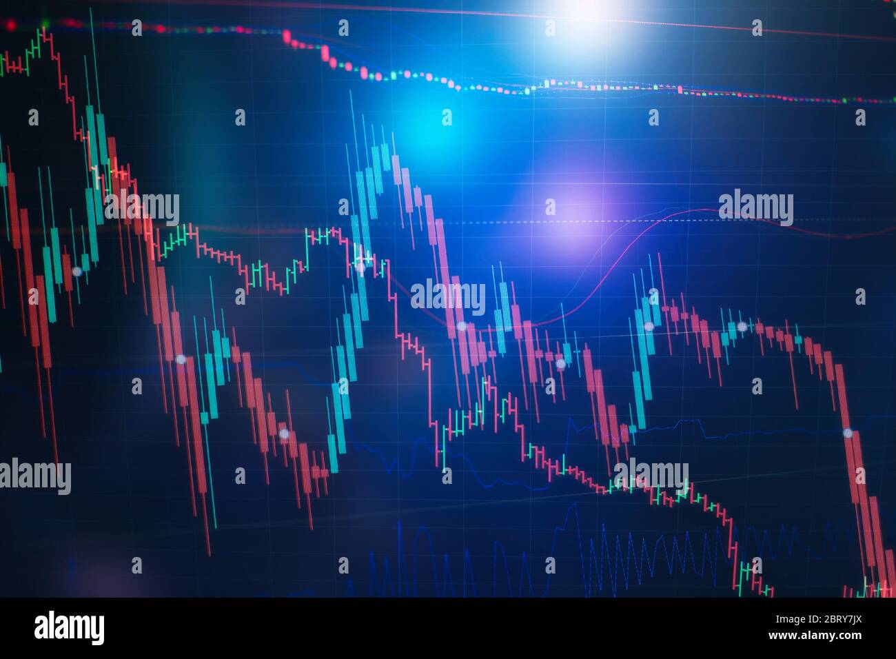 The Forex graph chart on the digital screen. Sustainable portfolio ...