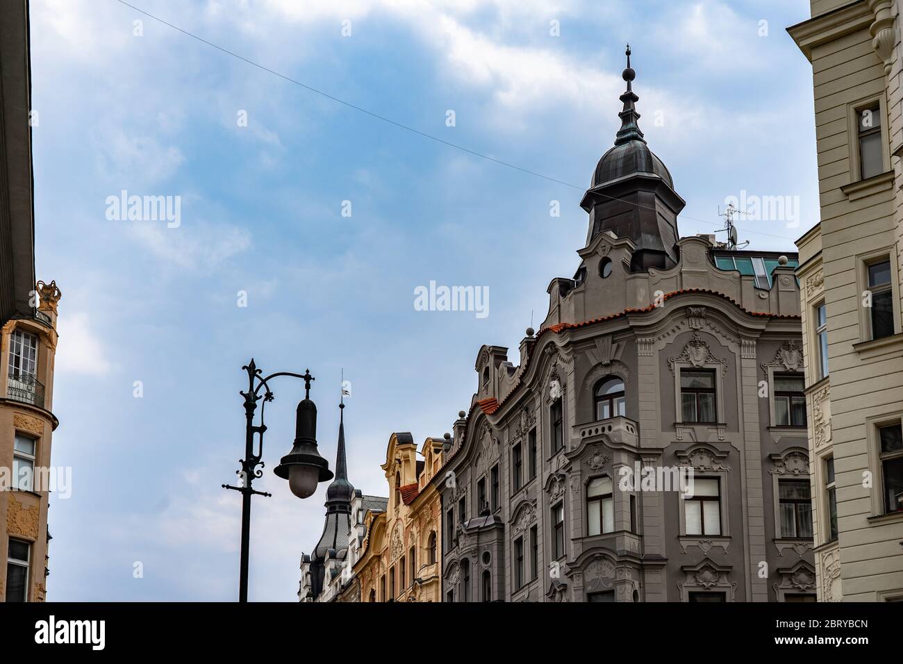 Architecture and cityscape street of Prague in Czech Republic Stock ...