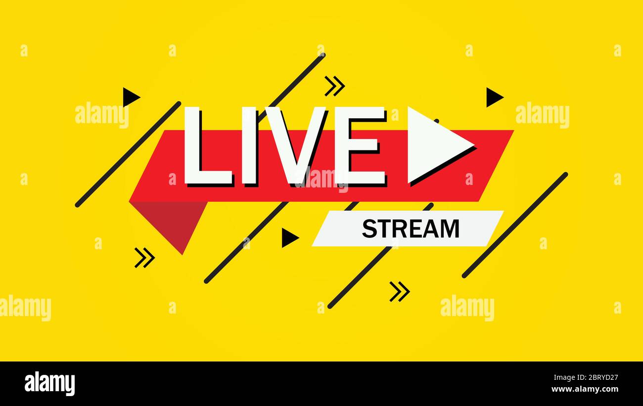 Live streaming logo banner - vector design.button icon live streaming ...