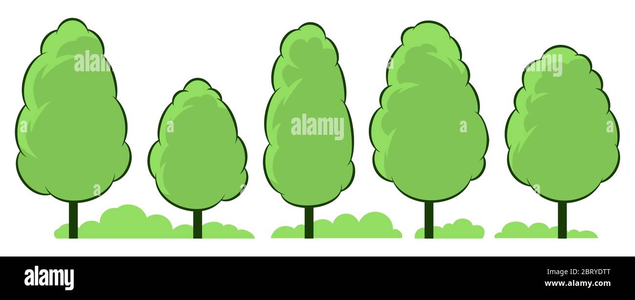 Summer. Trees set Stock Vector Image & Art - Alamy