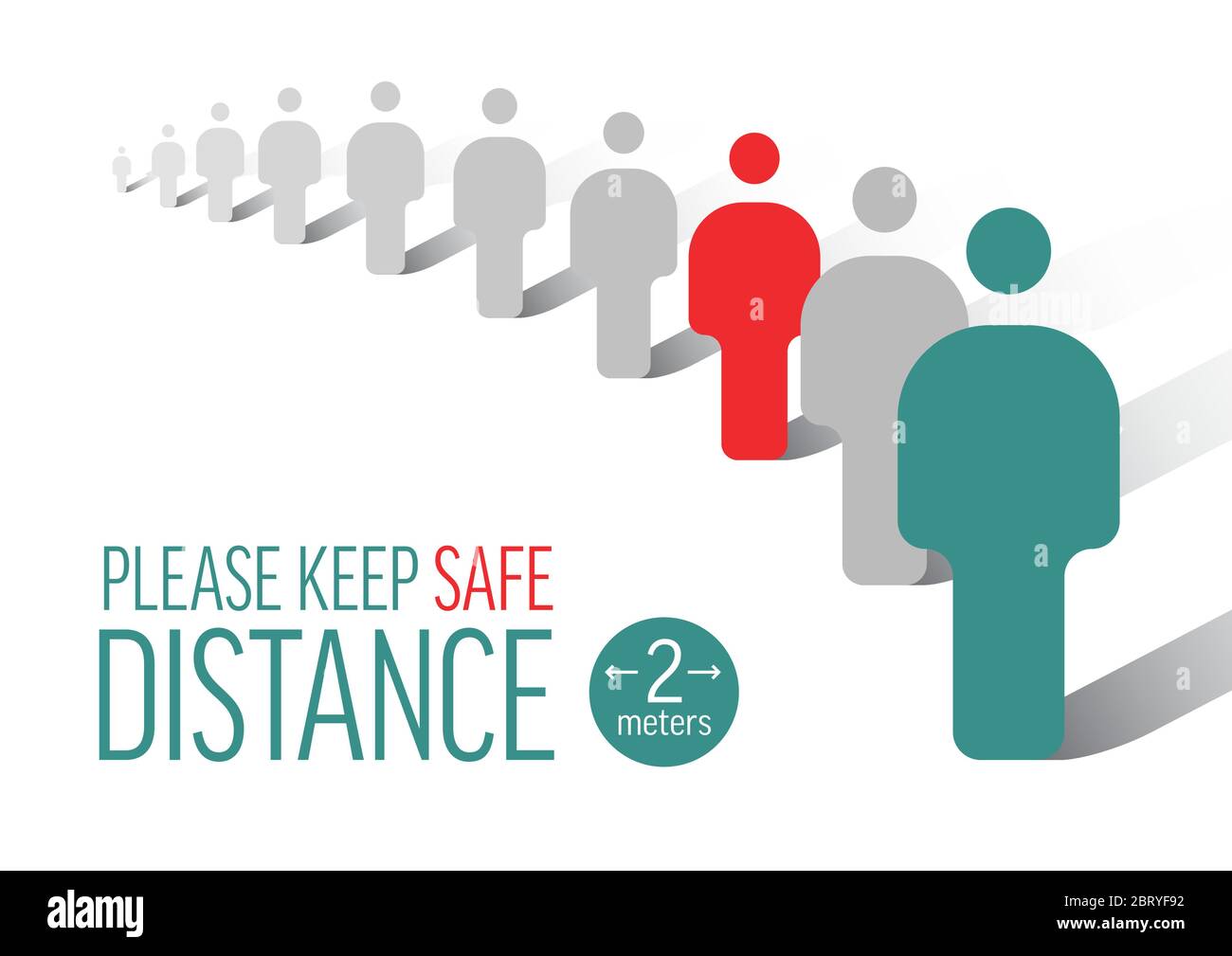 Covid-19 prevention infographic template - people safe distance in the ...