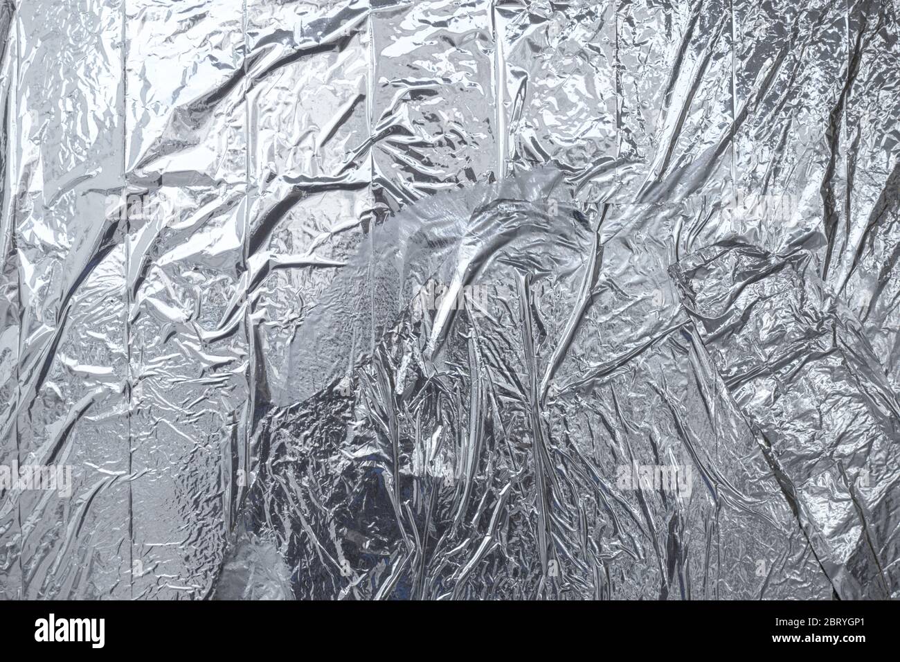 White silver crumbled plastic material texture background Stock Photo ...