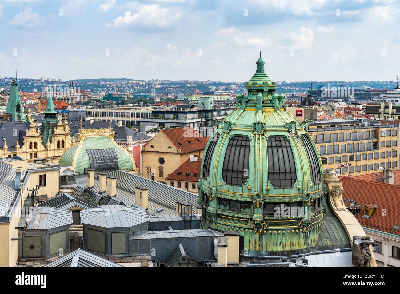 Architecture and landmark skyline of Prague in Czech Republic Stock ...