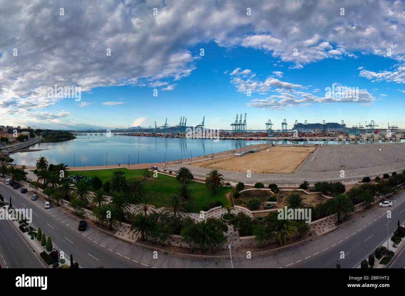 Panoramic view of Algeciras, in the province of Cadiz, Andalusia ...