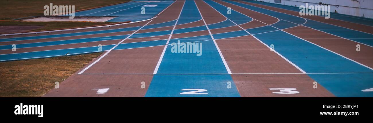 Running track lanes finish hi-res stock photography and images - Alamy