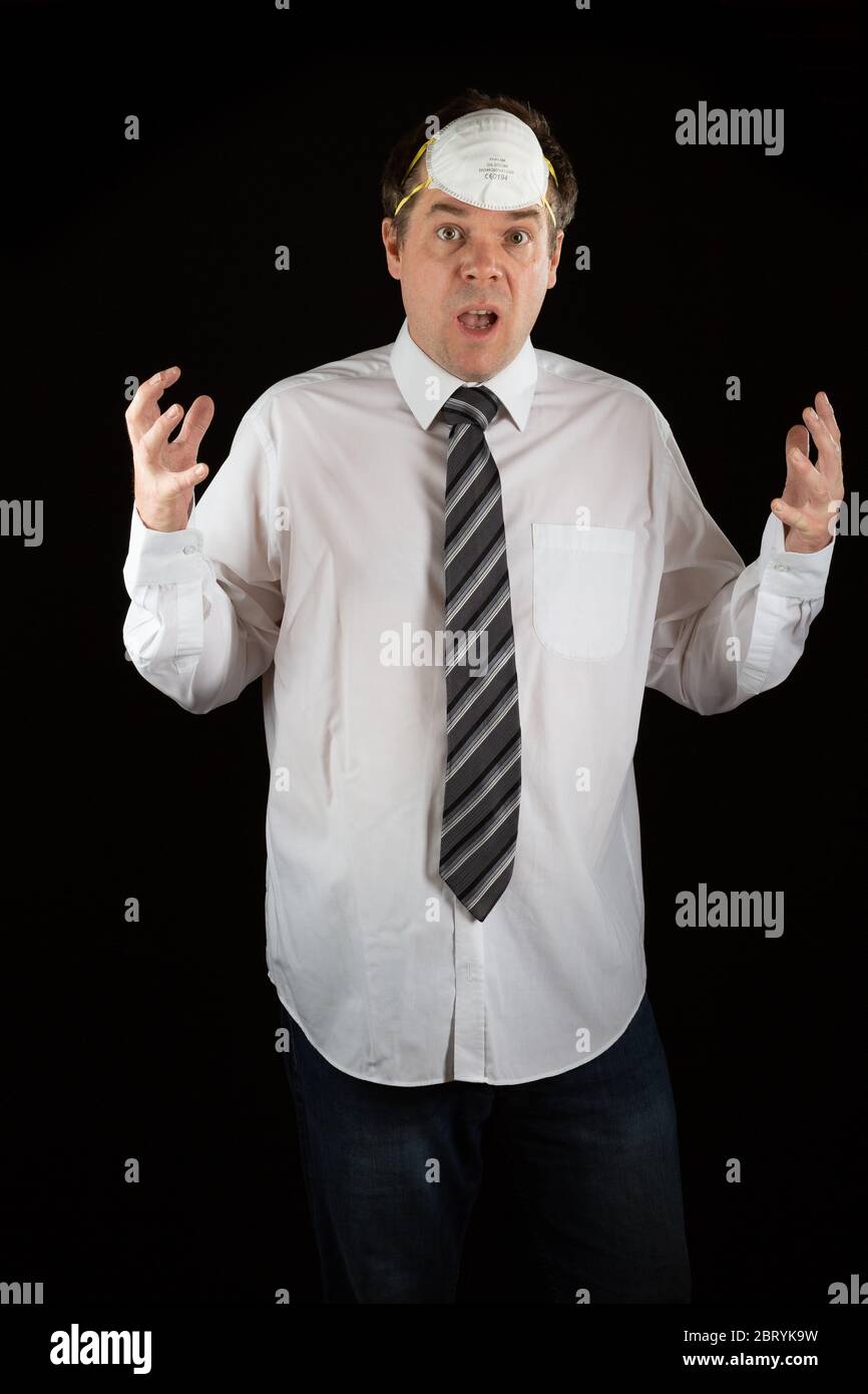 Man face shield mask protected hi-res stock photography and images - Alamy