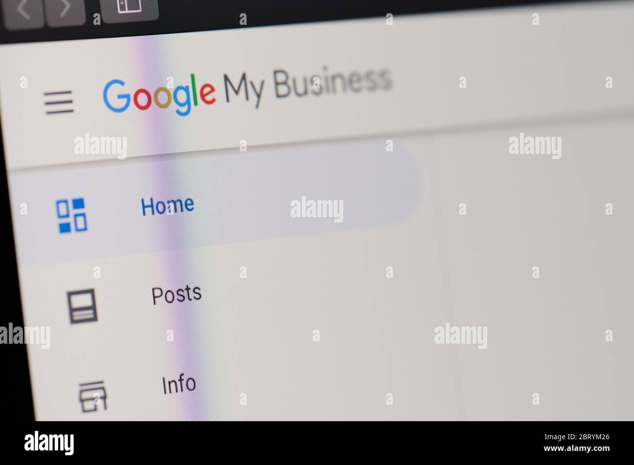 New-York , USA - May 22 , 2020: Google my business main page close up ...