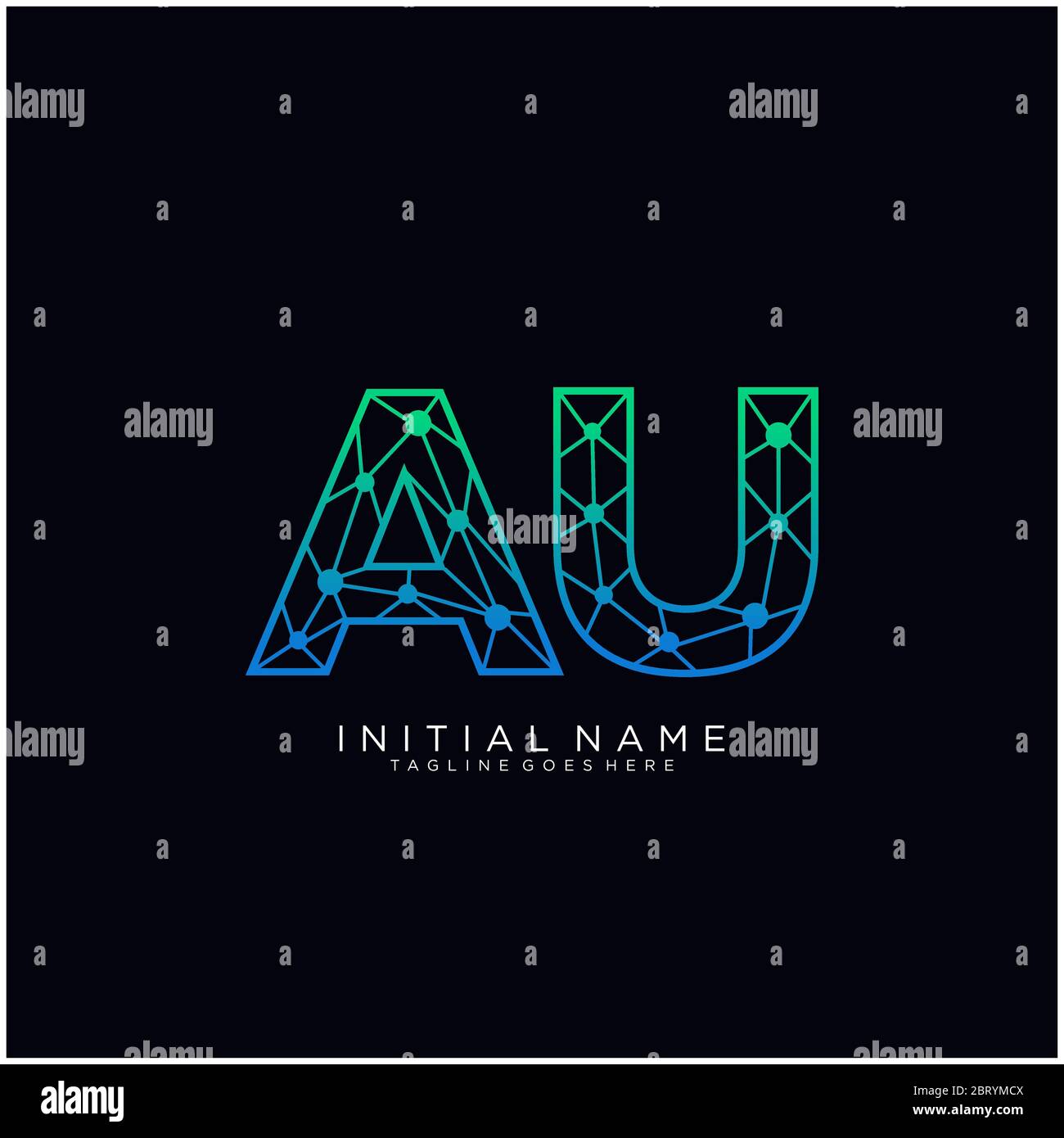 Initial letter au Stock Vector Images - Alamy