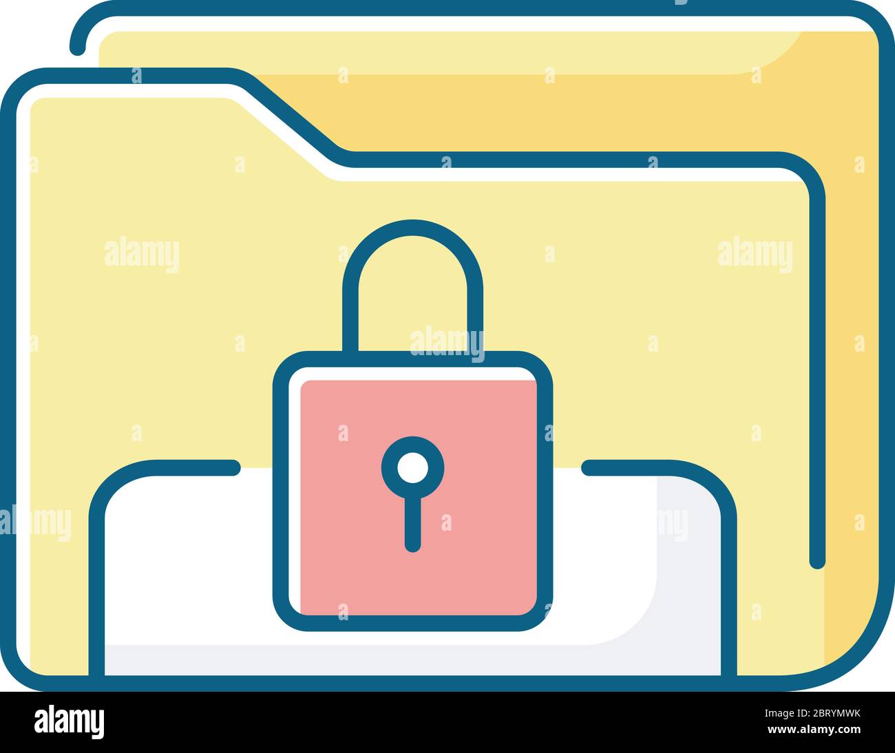 Documents security RGB color icon Stock Vector Image & Art - Alamy