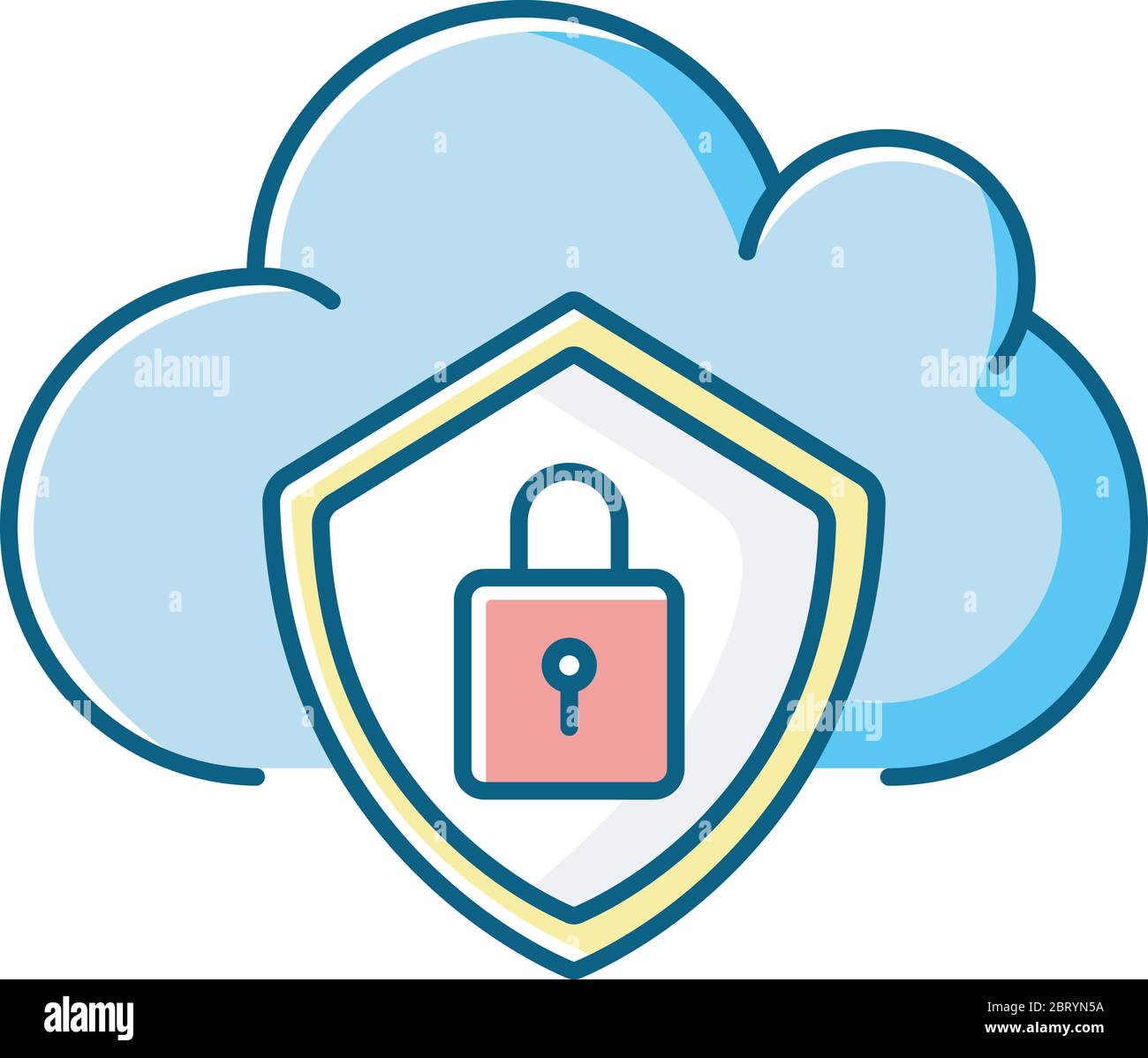 Cloud storage hacking icon Stock Vector Images - Alamy