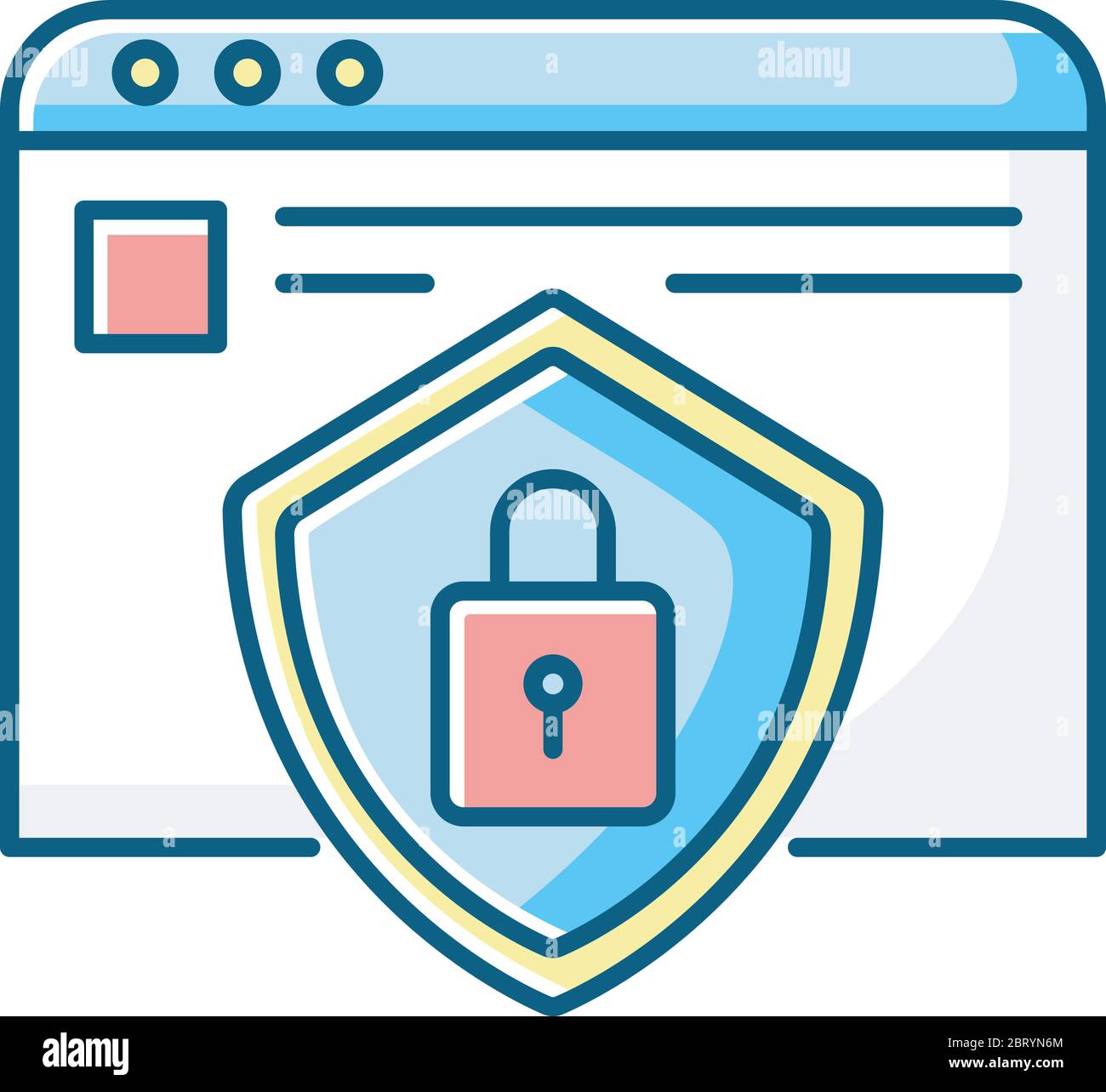 Social network account security RGB color icon Stock Vector Image & Art ...