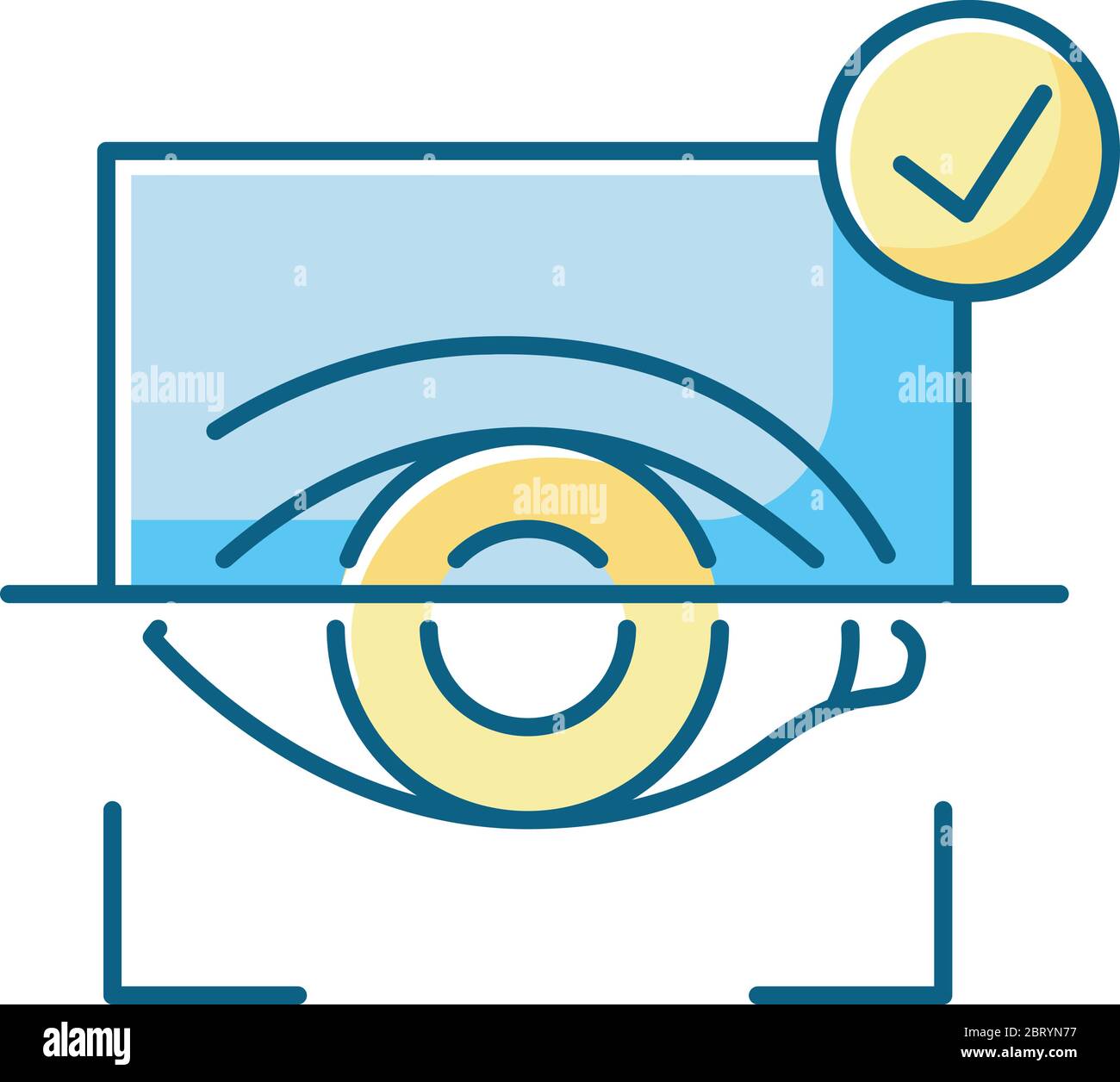 Eye scanner RGB color icon Stock Vector Image & Art - Alamy