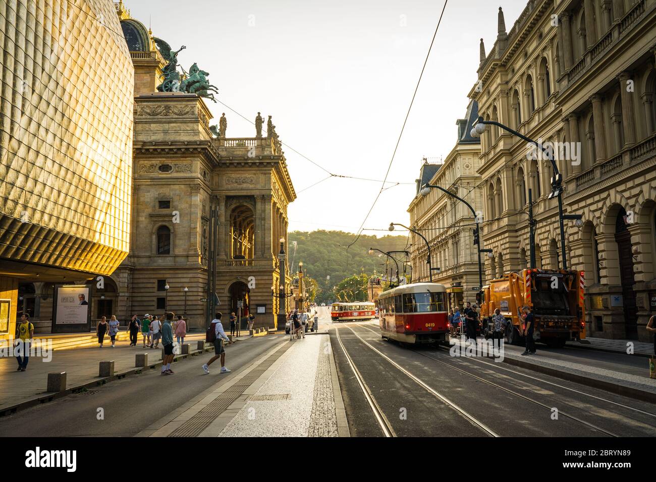 Architecture and cityscape street of Prague in Czech Republic Stock ...