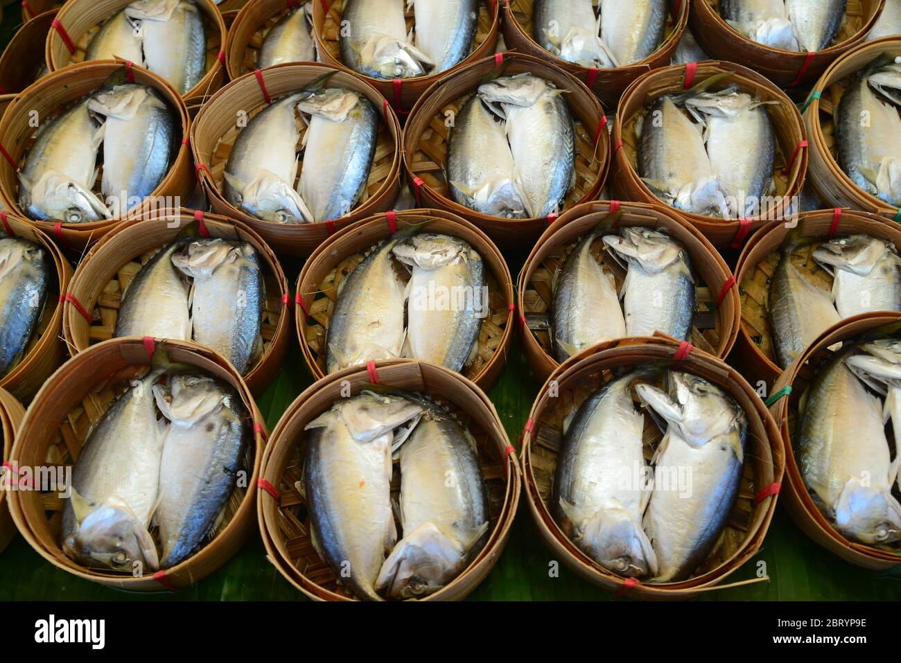 Mackerel fish in bamboo hi-res stock photography and images - Alamy
