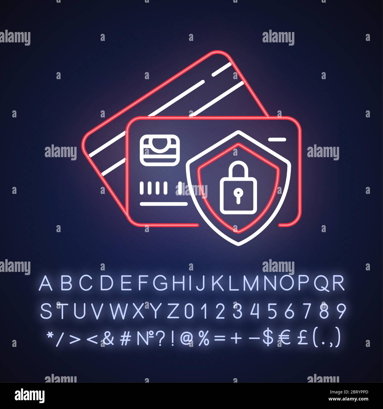 Bank account security neon light icon Stock Vector Image & Art - Alamy