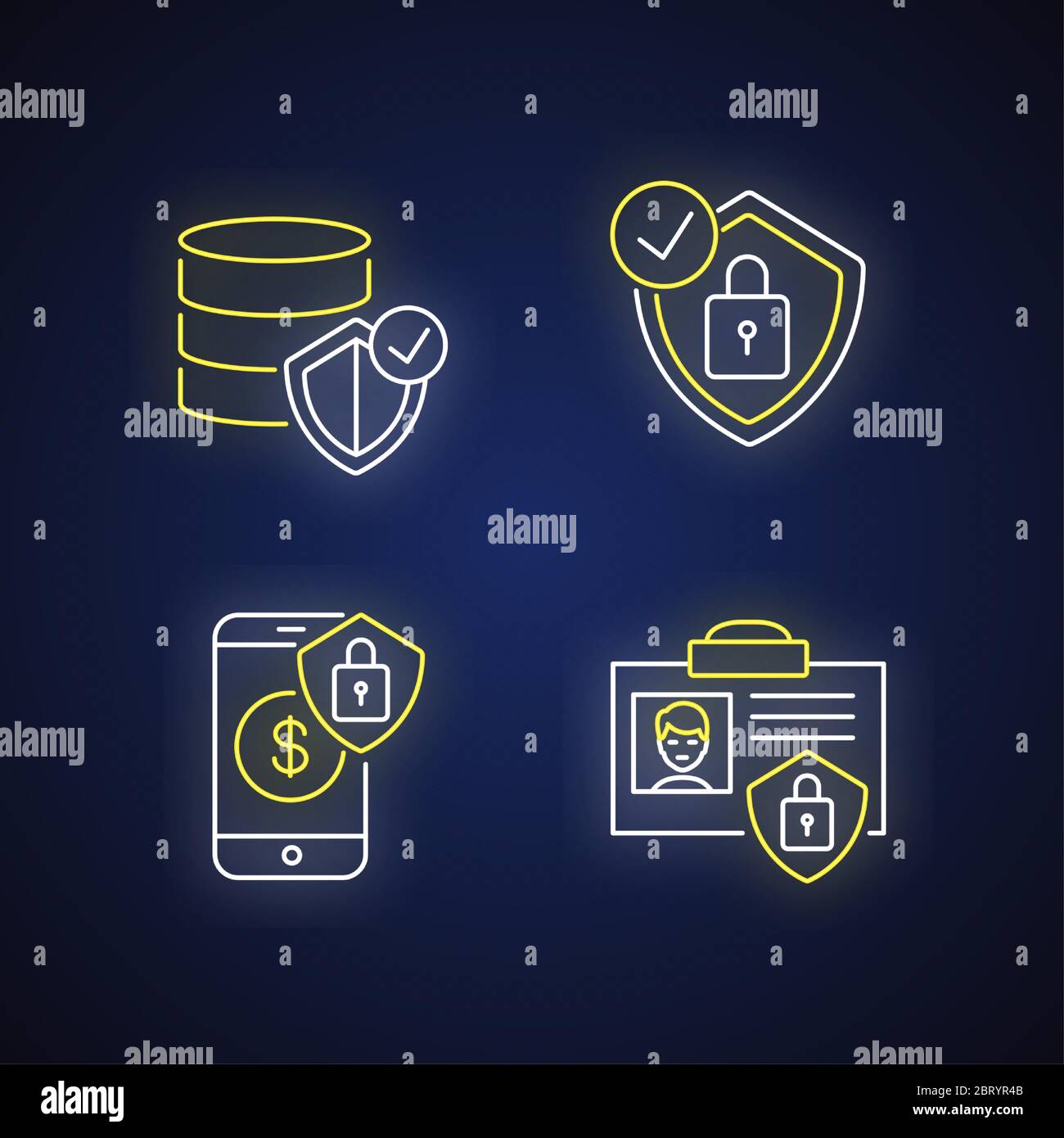 Cyber id icon set hi-res stock photography and images - Alamy