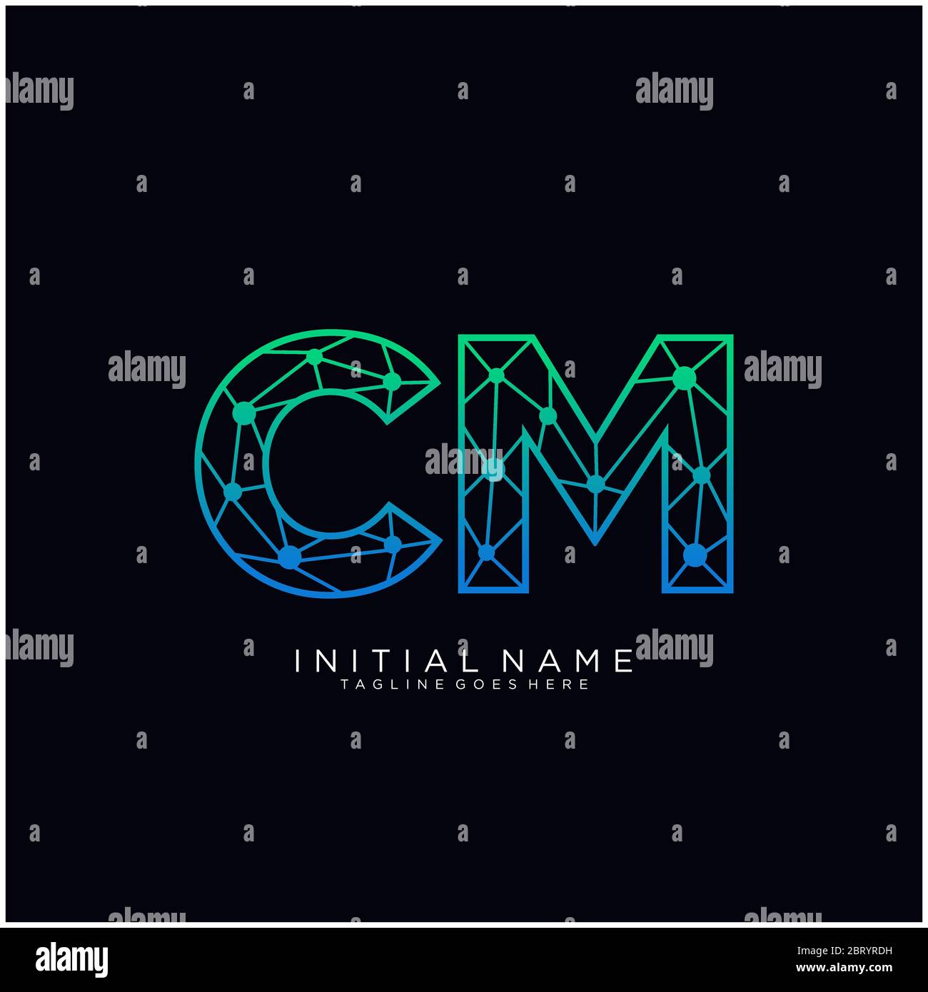 Initial letter cm Stock Vector Images - Alamy