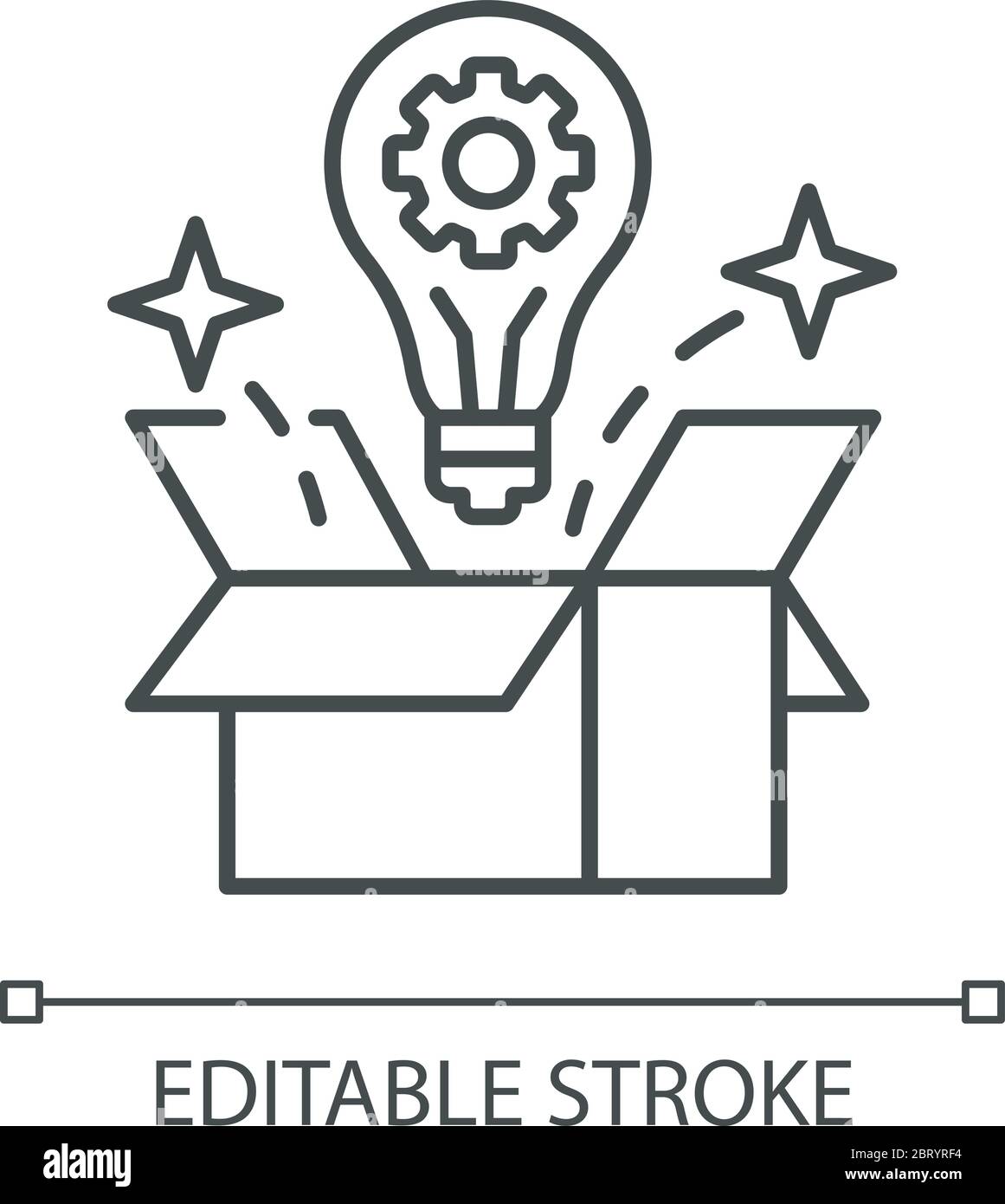 Creative solution pixel perfect linear icon Stock Vector Image & Art ...