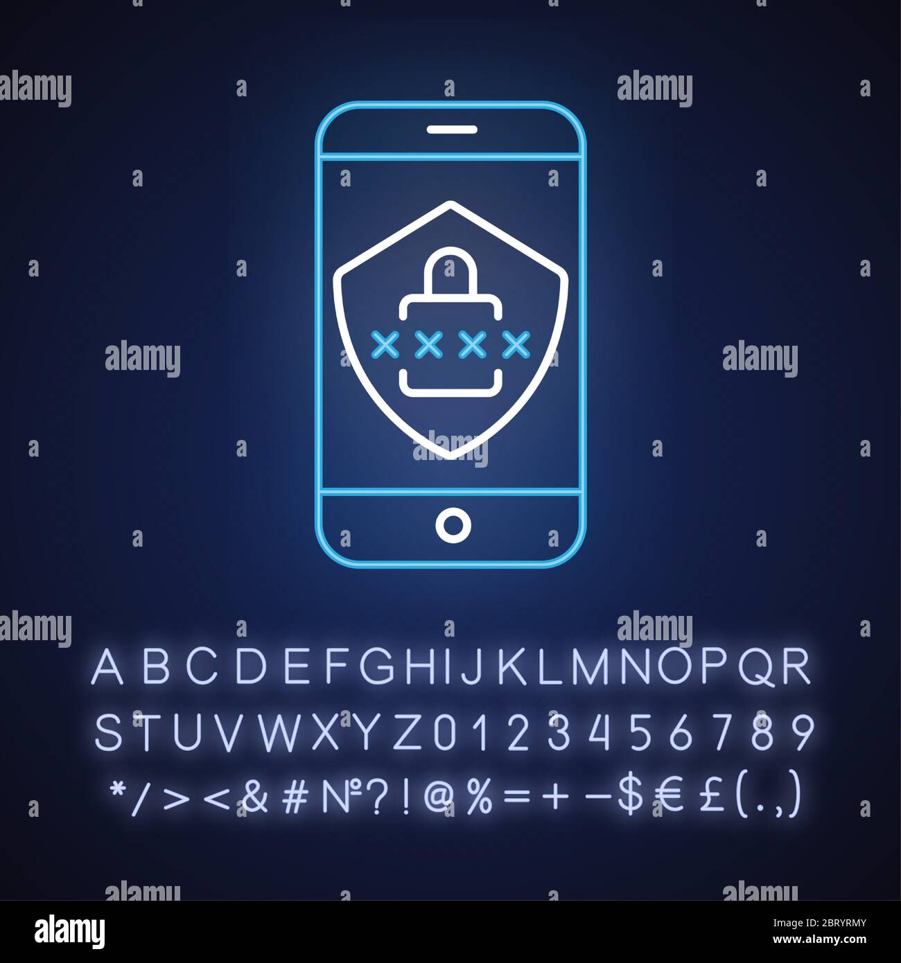 Cyber security linear icon Stock Vector Images - Alamy