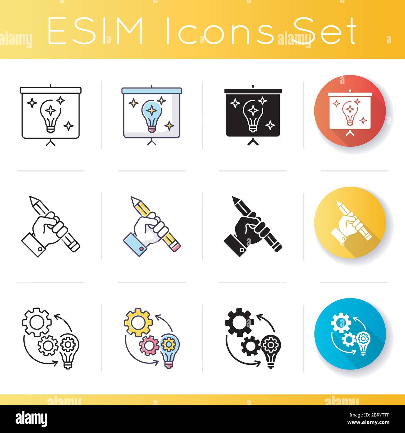 Workflow icons set Stock Vector Image & Art - Alamy