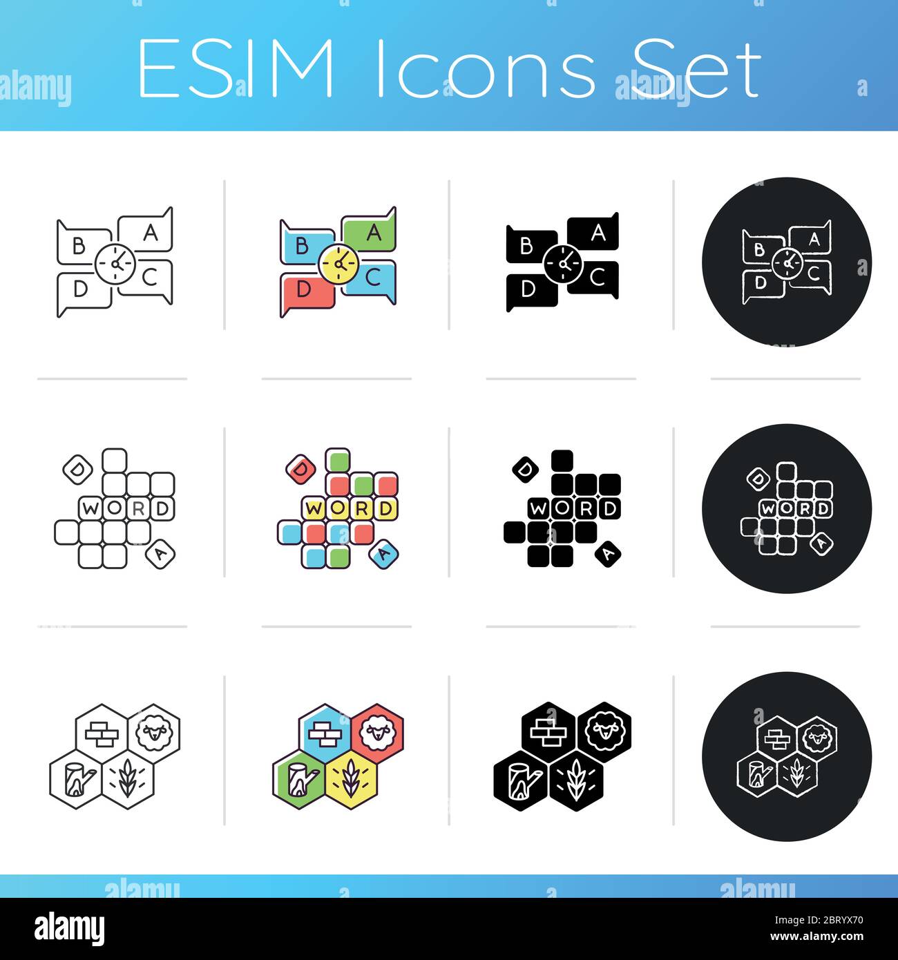 Board games icons set Stock Vector Image & Art - Alamy
