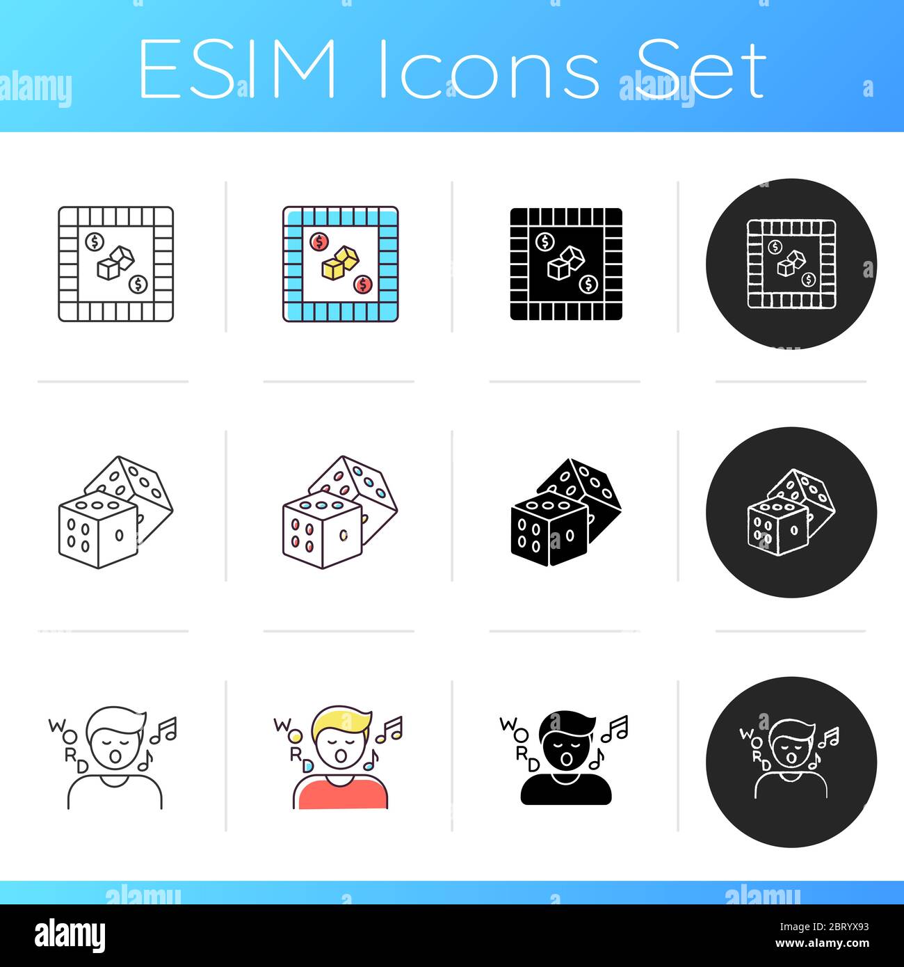 Traditional recreational games icons set Stock Vector Image & Art - Alamy