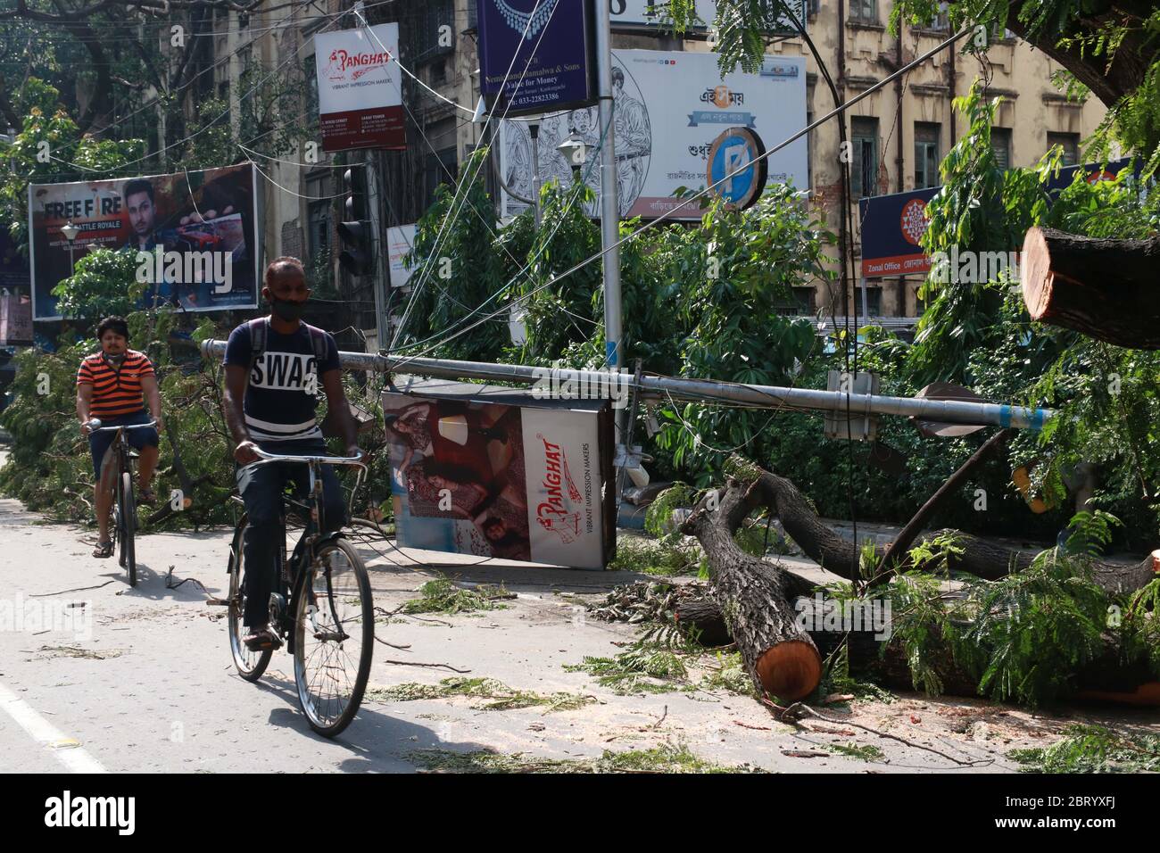 Kolkata, India. 22nd May, 2020. A damaged Kolkata City after Cyclone ...