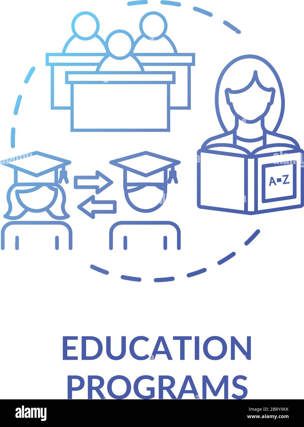 Educational programs concept icon Stock Vector Image & Art - Alamy