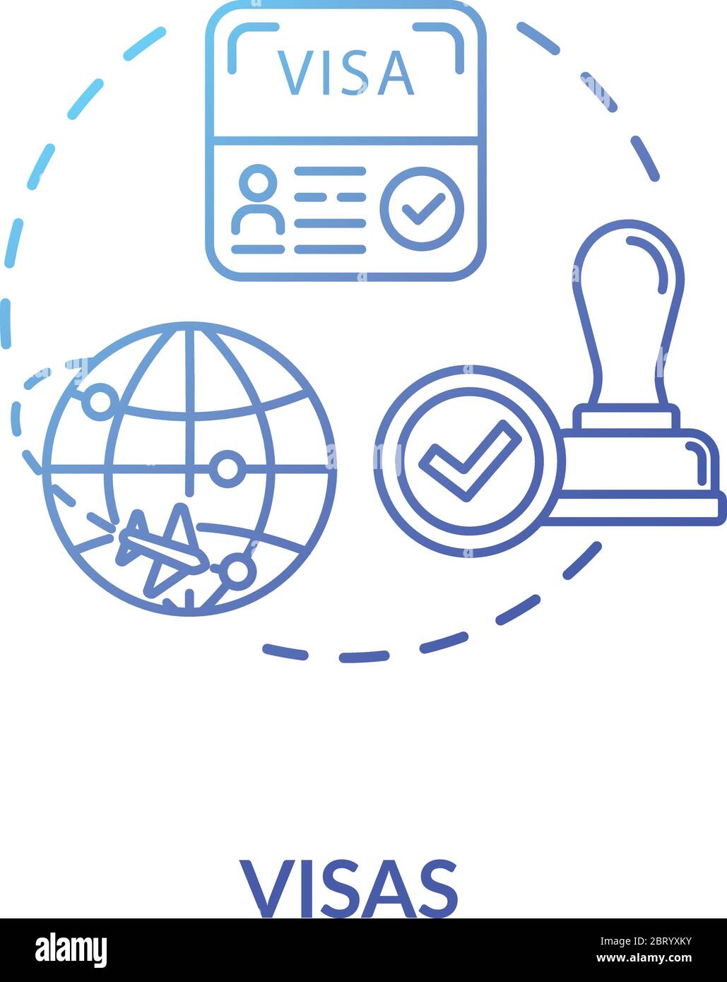 Visa concept icon Stock Vector Image & Art - Alamy