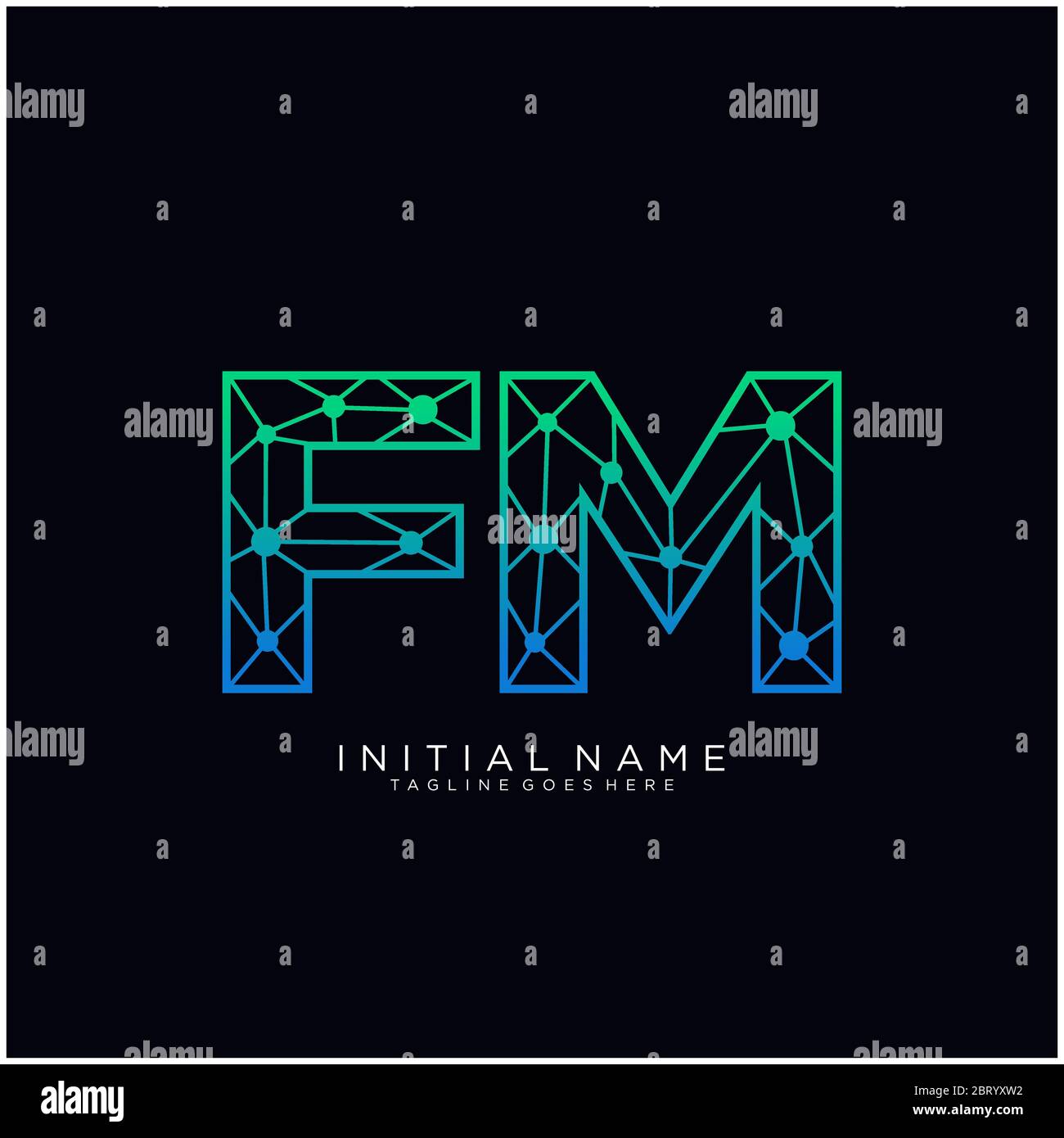 Initial fm Stock Vector Images - Alamy
