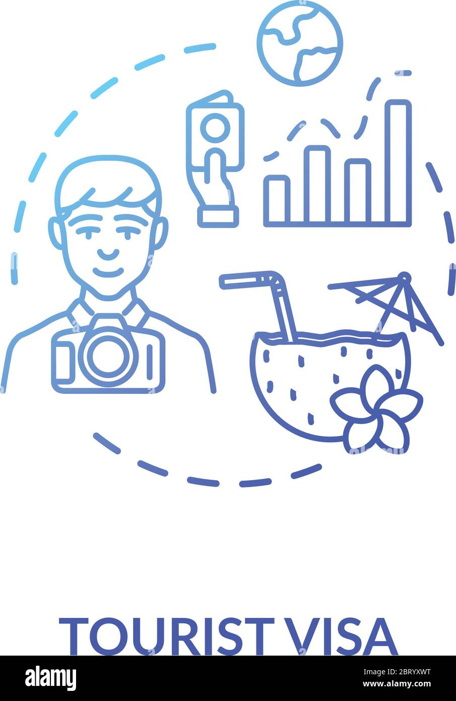 Tourist visa concept icon Stock Vector Image & Art - Alamy