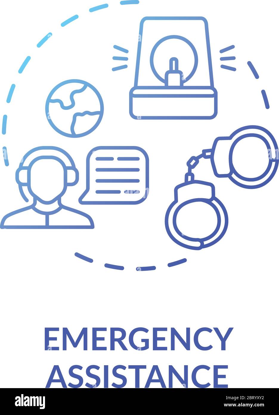 Emergency assistance concept icon Stock Vector Image & Art - Alamy