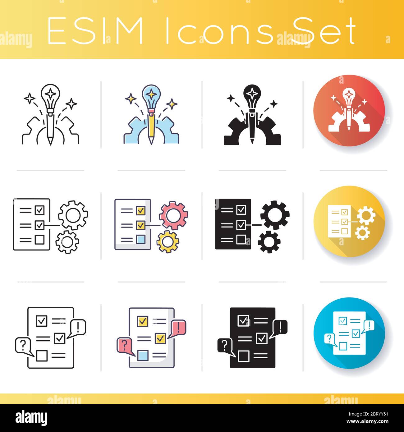 Project experiment icons set Stock Vector Image & Art - Alamy