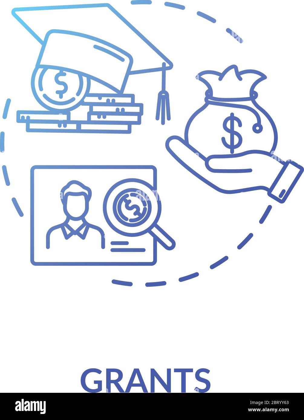 Grants concept icon Stock Vector Image & Art - Alamy