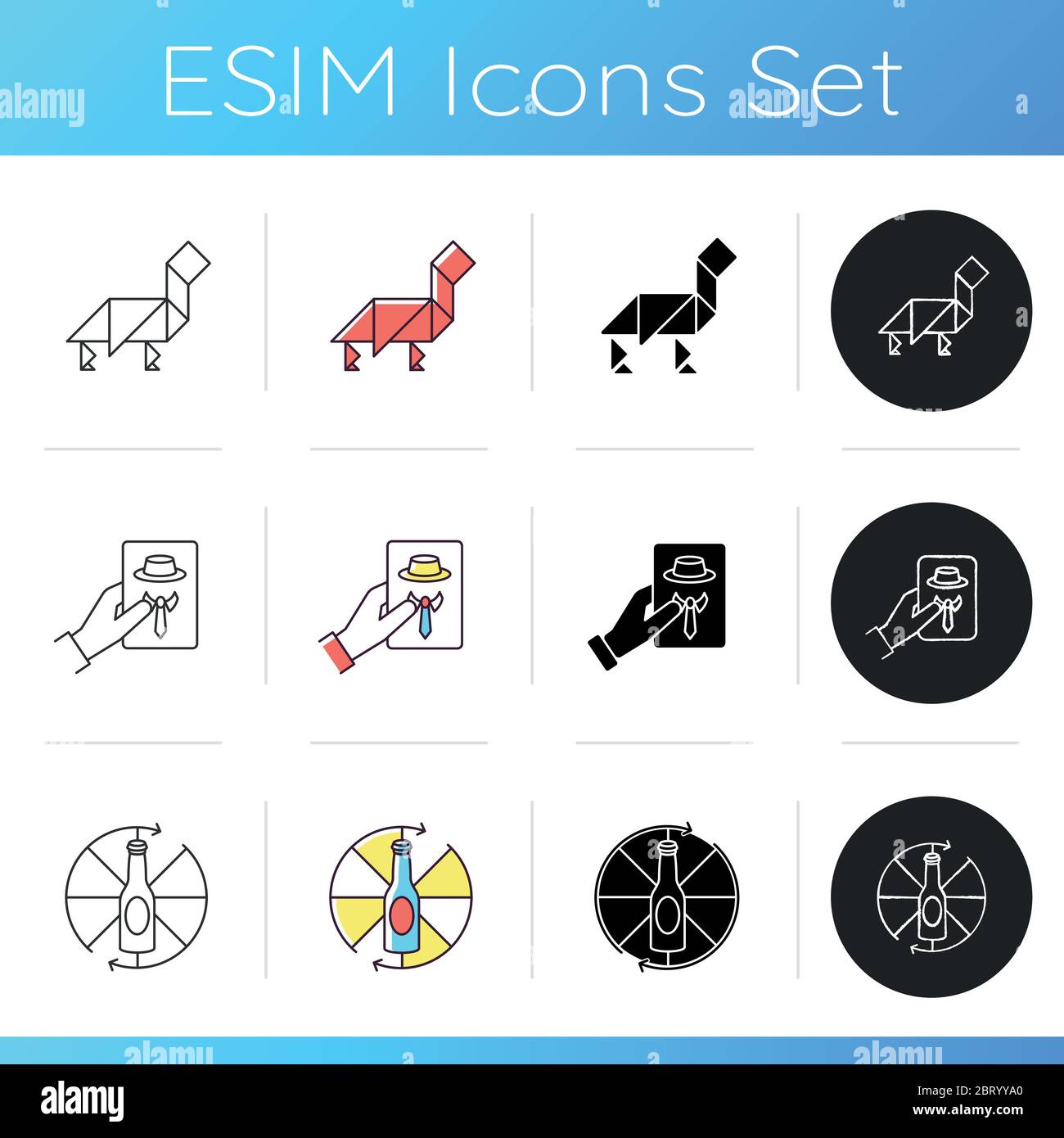 Entertainment games icons set Stock Vector Image & Art - Alamy