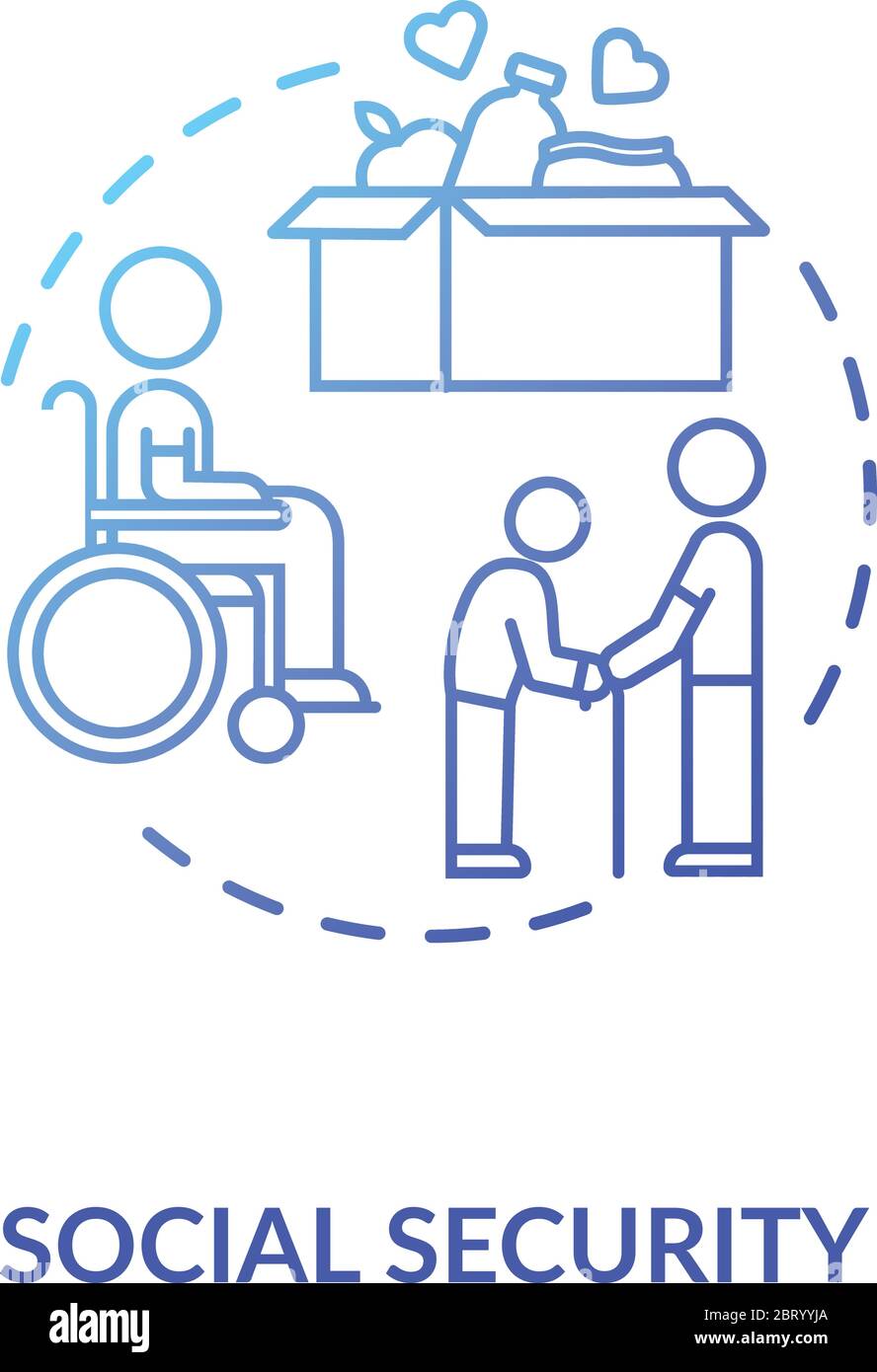 Social security concept icon Stock Vector Image & Art - Alamy