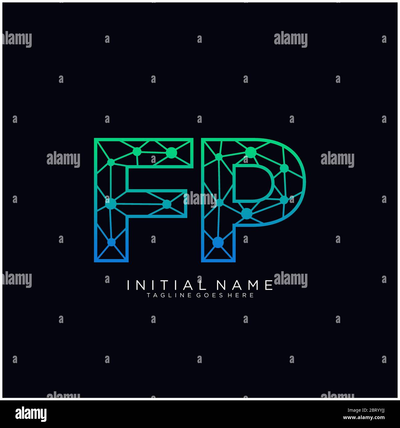Initial fp vector vectors hi-res stock photography and images - Alamy