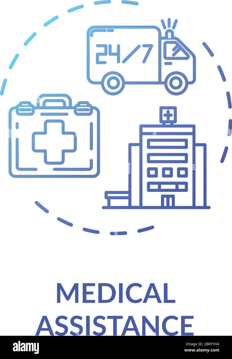Medical assistance concept icon Stock Vector Image & Art - Alamy