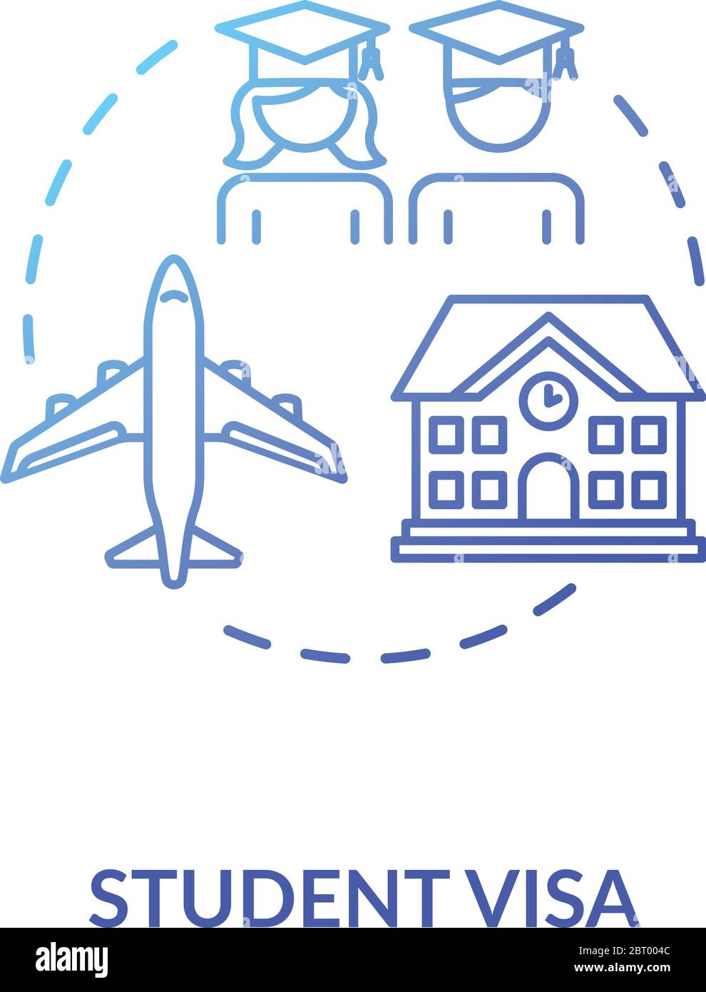 Student visa concept icon Stock Vector Image & Art - Alamy