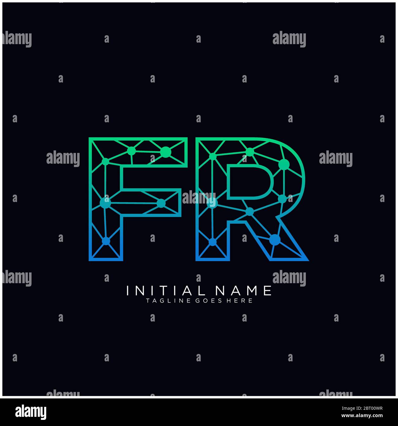 Creative fr letter vector logo Stock Vector Images - Alamy