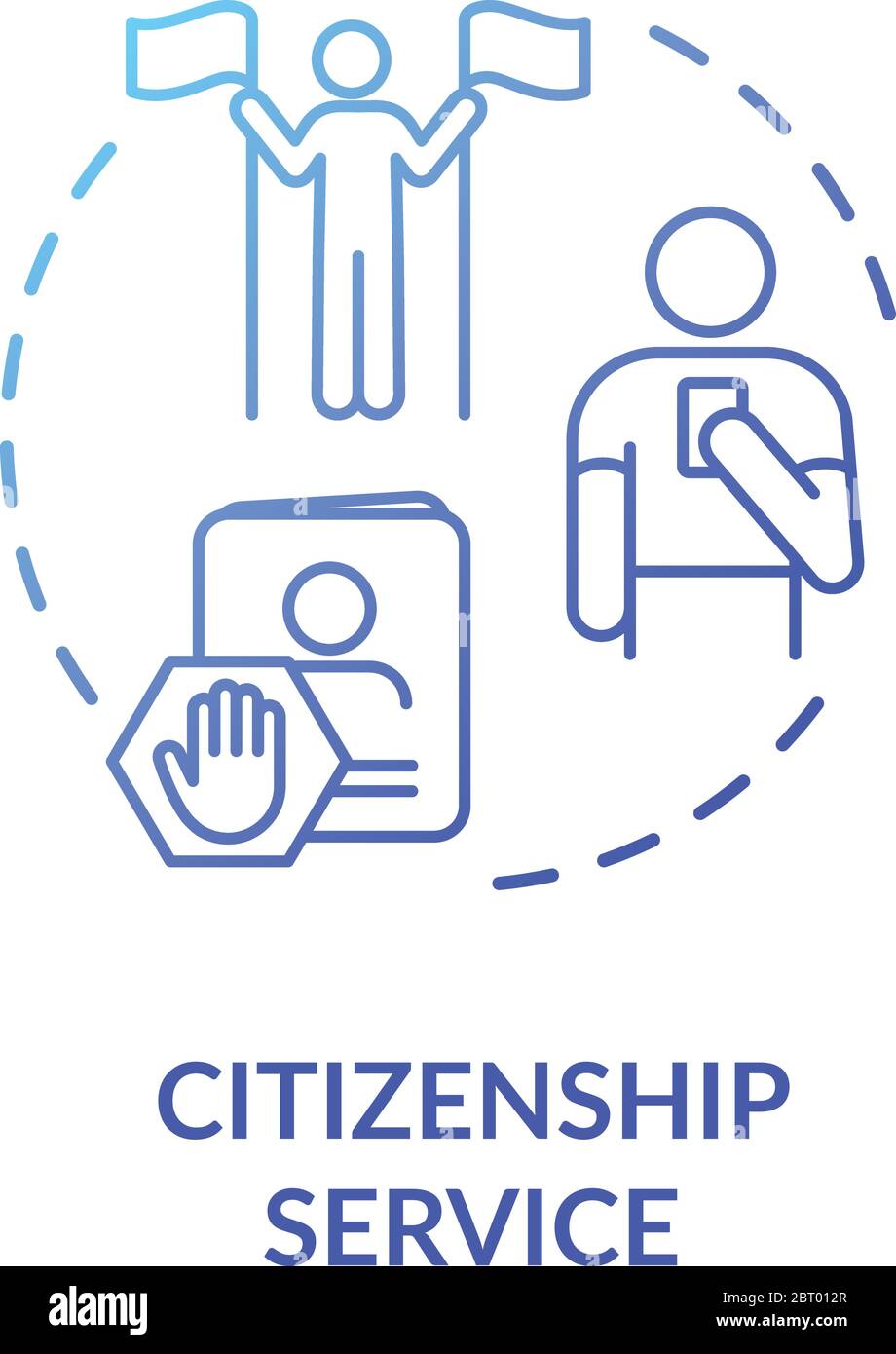 Citizenship service concept icon Stock Vector Image & Art - Alamy