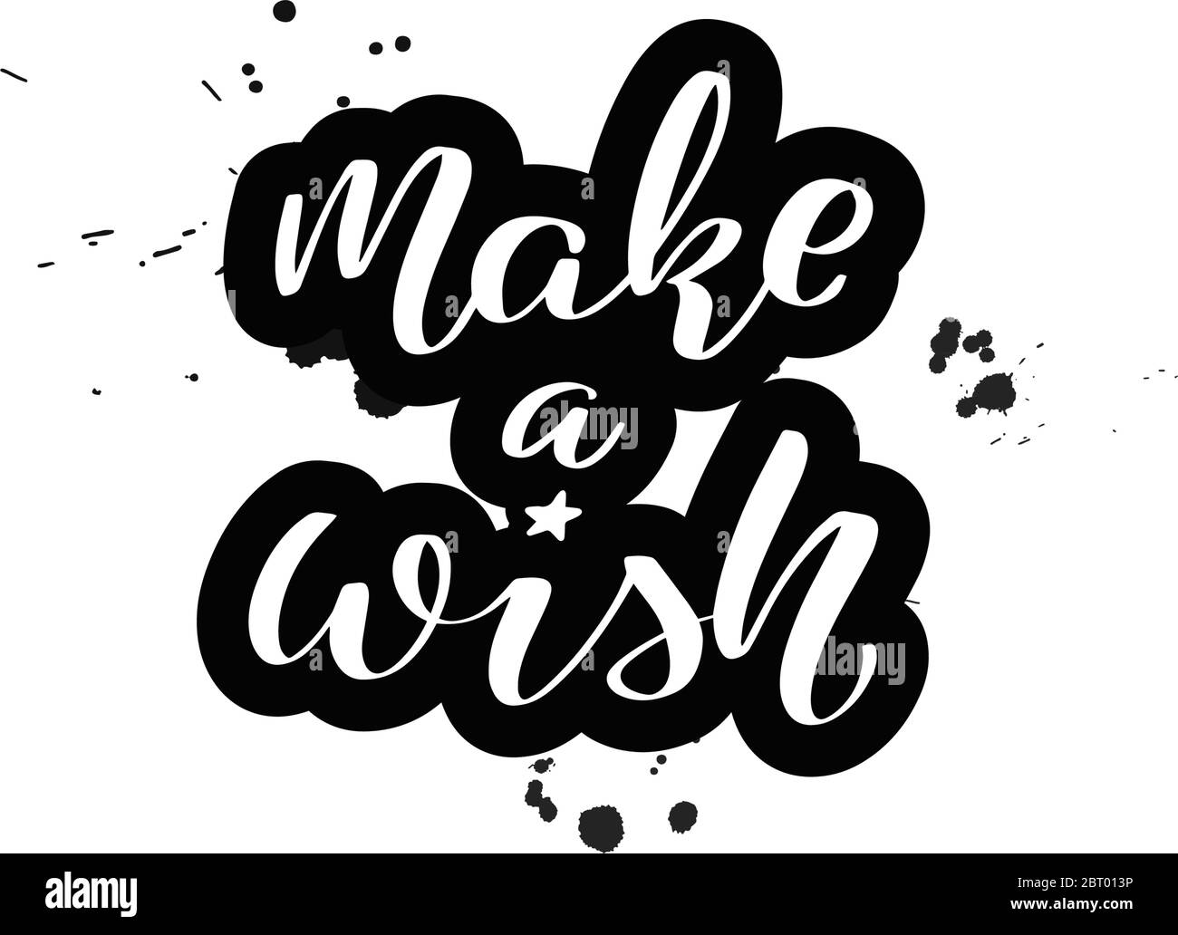 Vector calligraphy illustration isolated on white background Stock ...