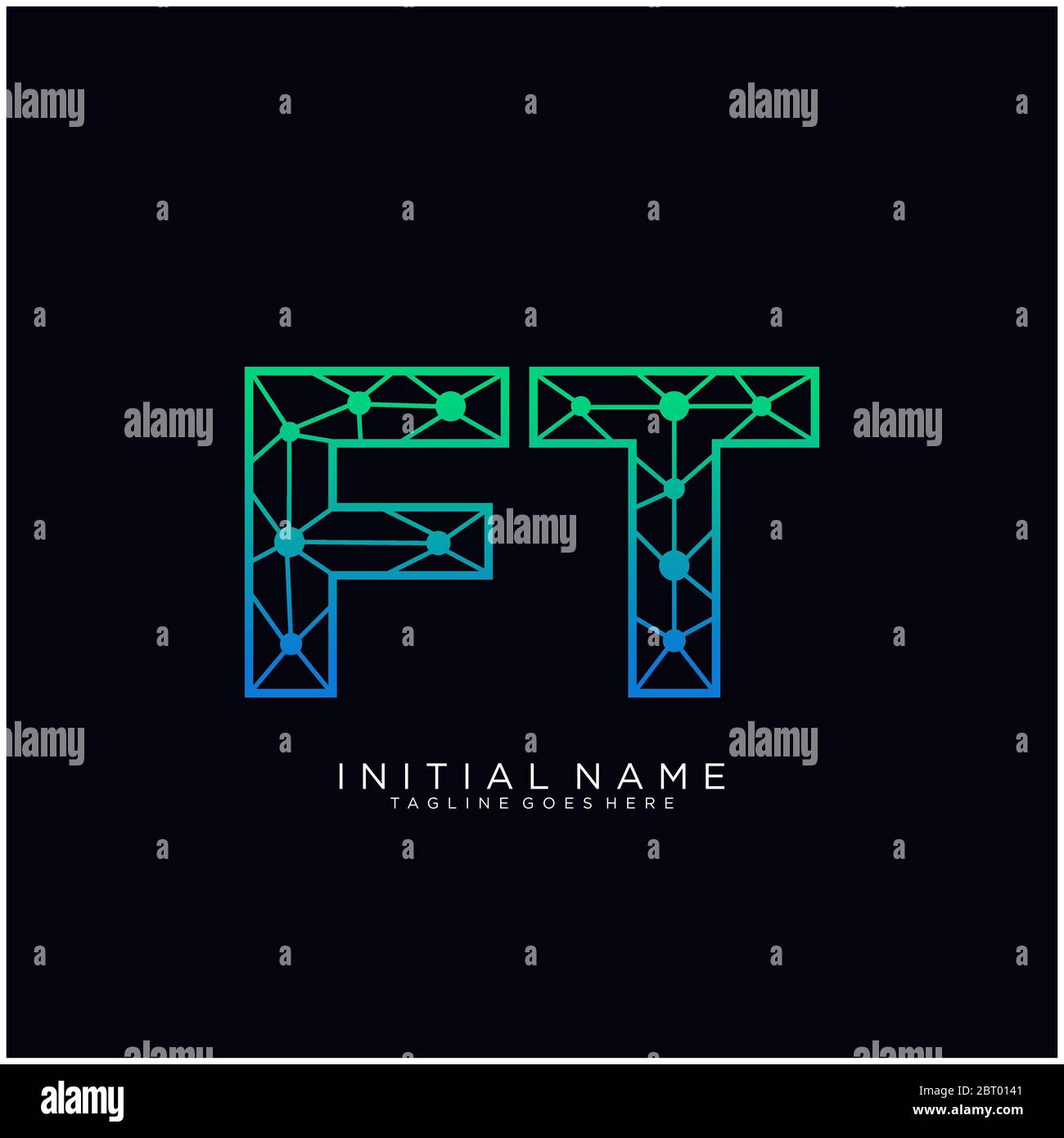 Ft logo vector design hi-res stock photography and images - Alamy