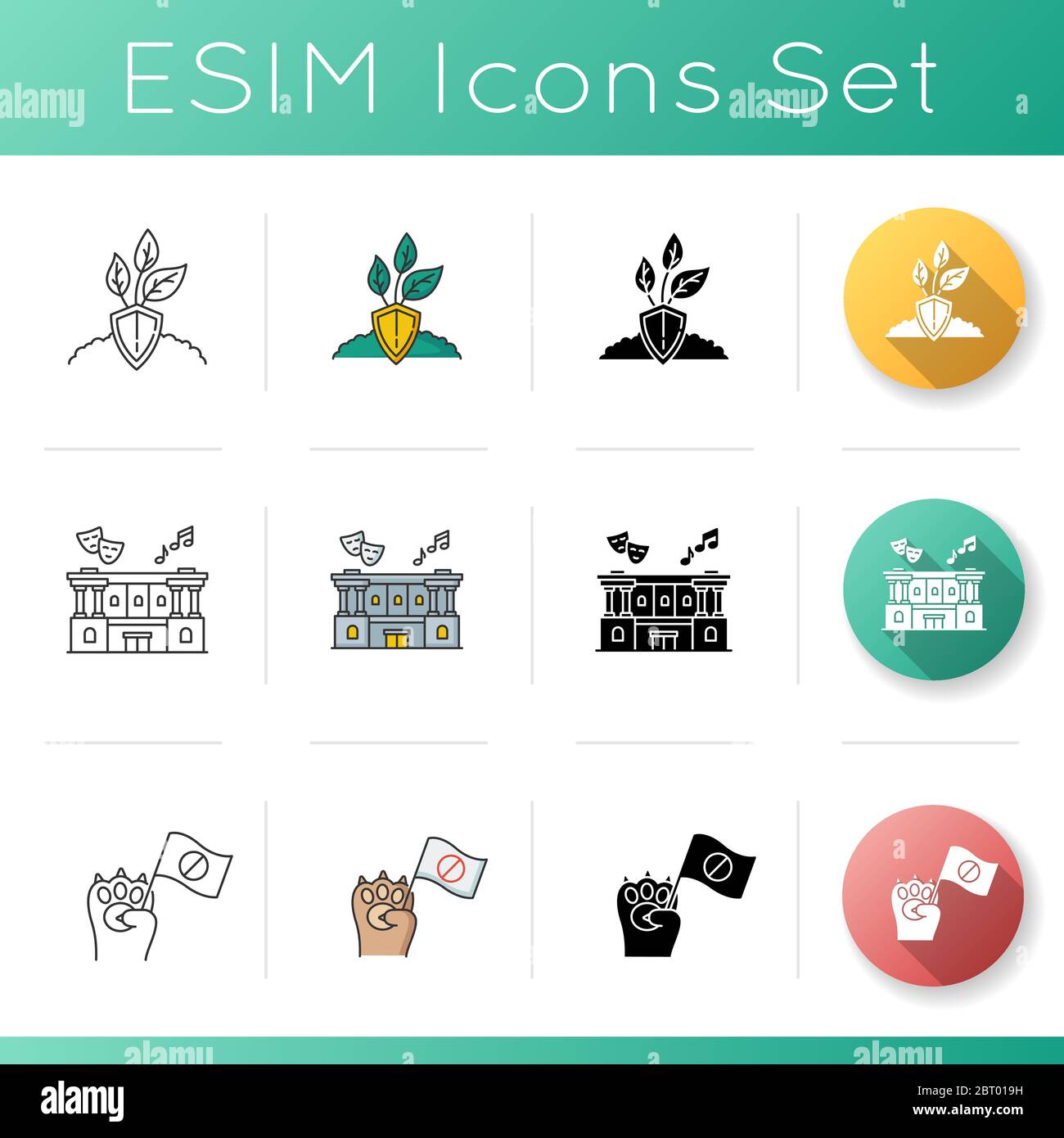 Public protection icons set Stock Vector Image & Art - Alamy